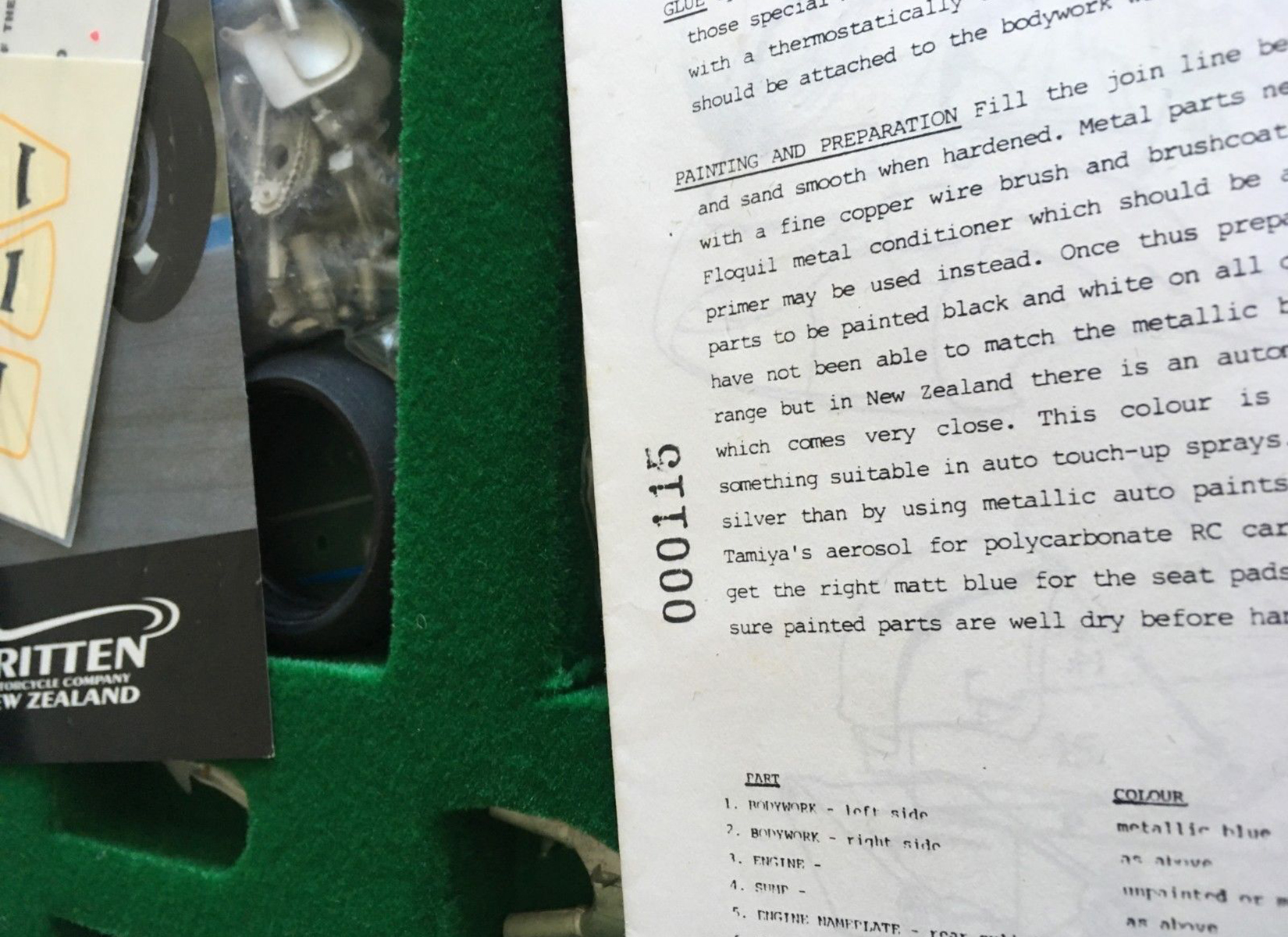 Some Assembly Required: 1994 Britten V1000 SCALE MODEL for Sale - Rare ...